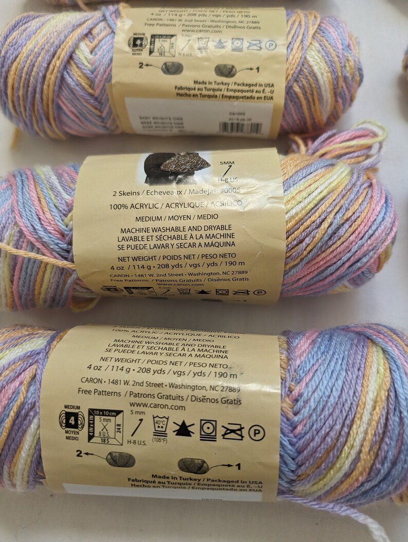 Yarn Craft Lovers CARON Simply Soft BABY Brights Ombre 4oz 208yd ...