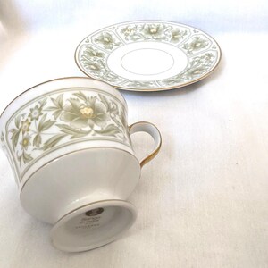 Sango China Savannah Gold Set of Coffee/tea Cup/saucer Porcelain Green ...