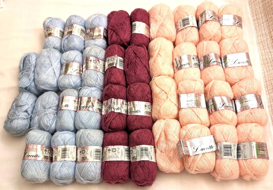 Patons Lacette Yarn: Fine2 Shimmer, Soft Solid Colors - Etsy