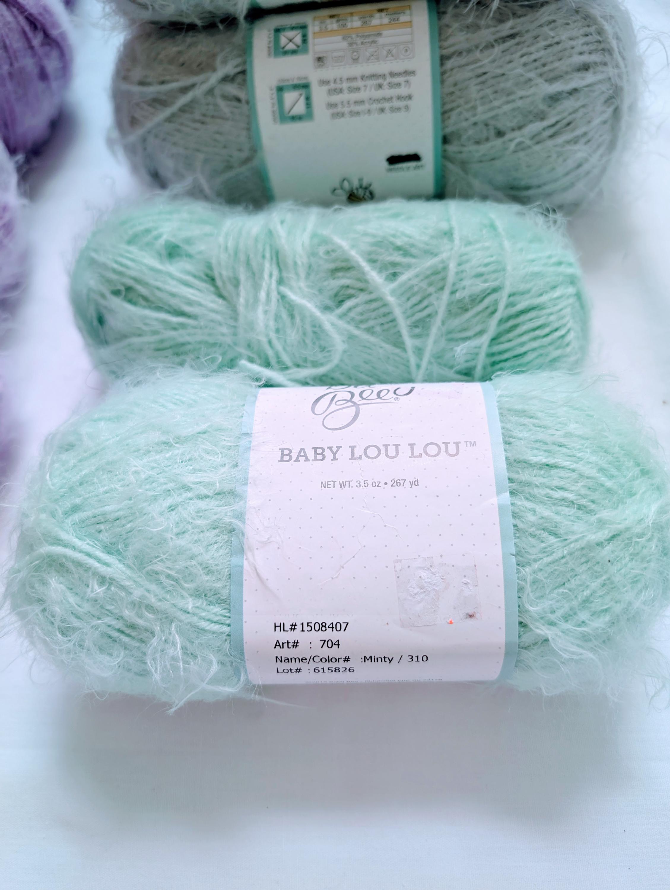 Baby Bee Lou Lou Yarn 5diff: Acrylic Polyamide Flannel - Aqua, Lilac ...