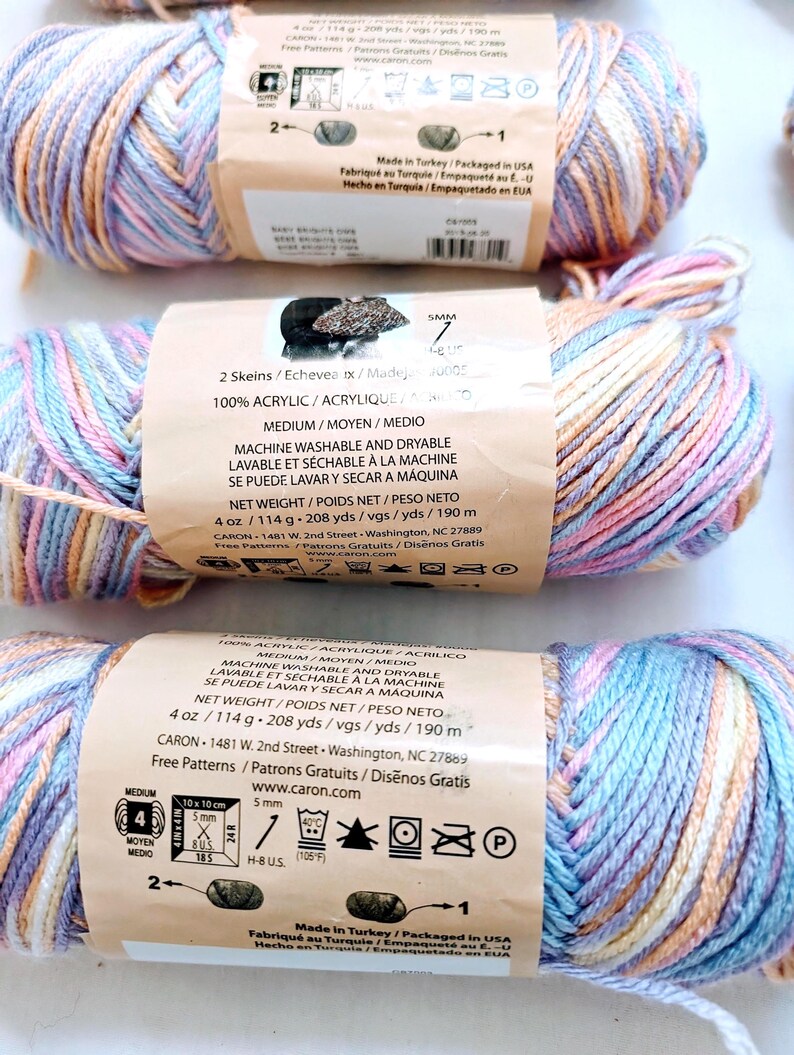 Caron Simply Soft Baby Brights Ombre Yarn: Acrylic Medium Weight ...