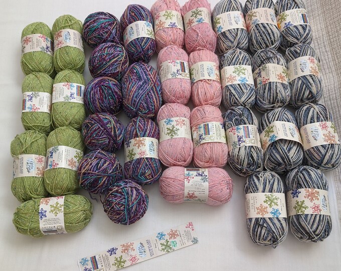 Yarn Bee Snowflake Wool Blend Craft Lovers Folk Art Project 4 Diff Col ...