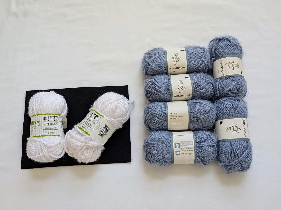 Yarn Craft 2dif Patons Beehive Baby Wider White Bee Romantique Blue ...