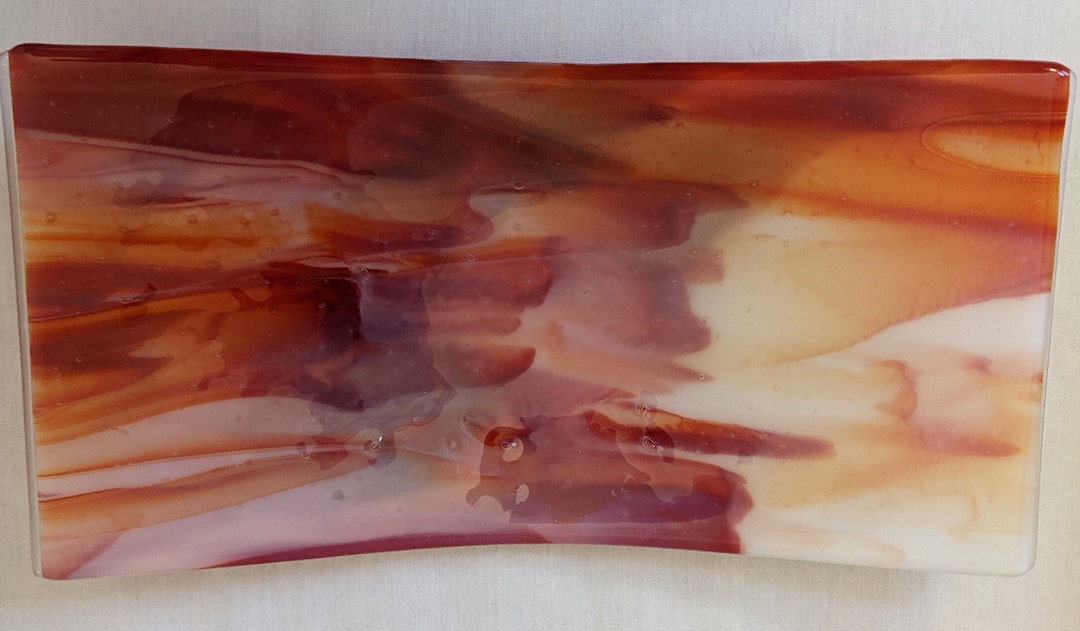 Murano Marbled Slag Glass BOWL TRAY 3D Hand Craft Controlled Bubble ...