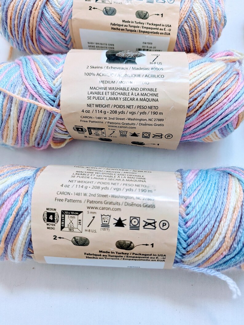 Caron Simply Soft Baby Brights Ombre Yarn: Acrylic Medium Weight ...