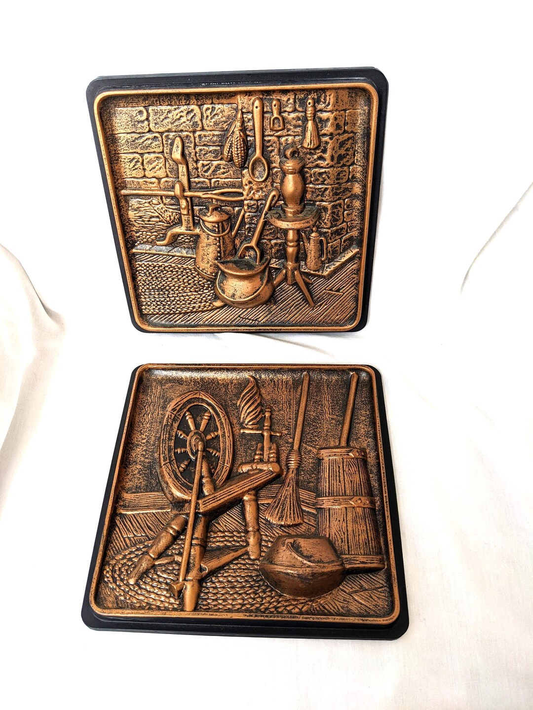 Vintage 1961 Miller Studio 3D Colonial Wall Art - Rustic Cabin Decor ...