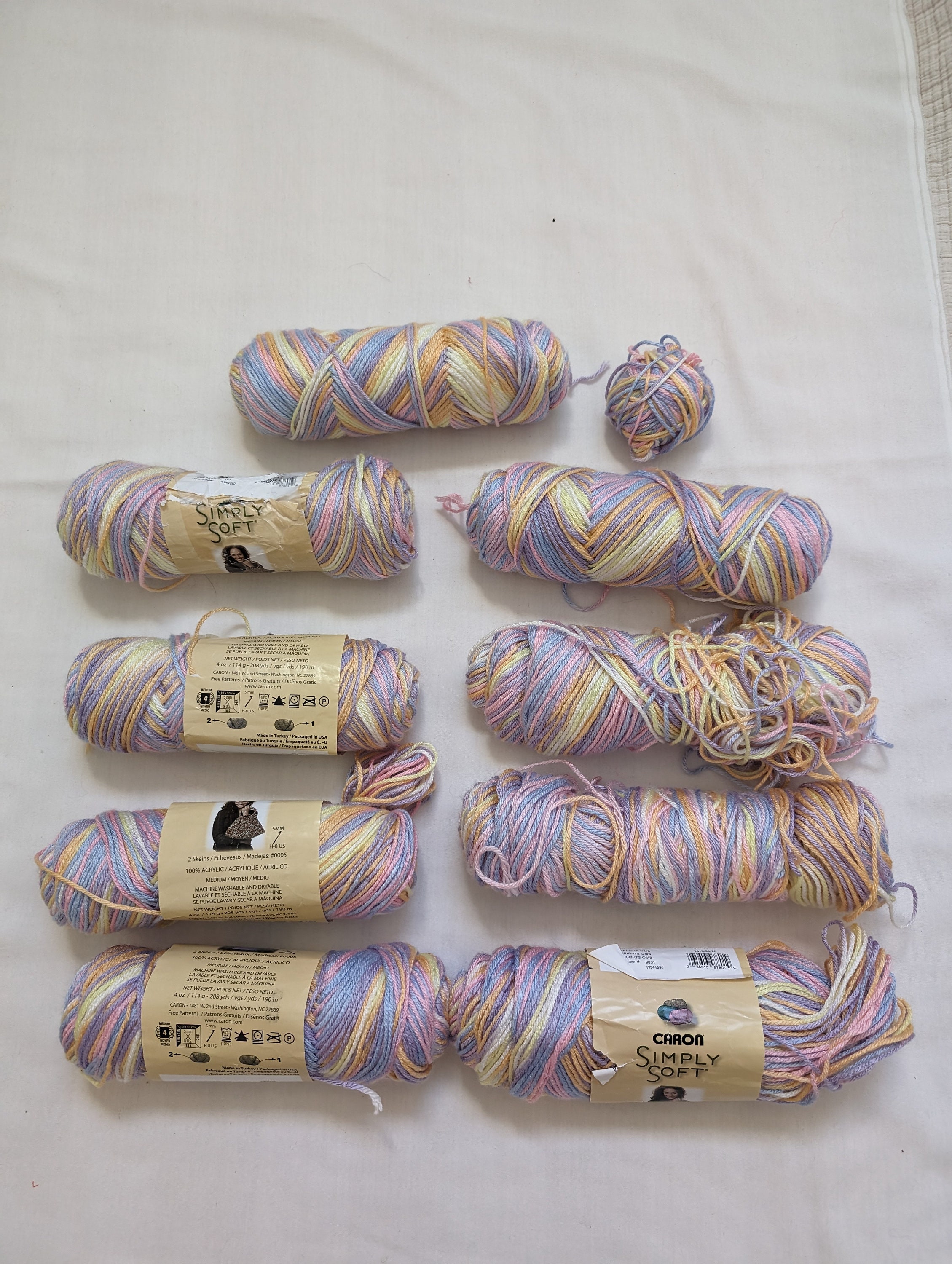 Yarn Craft Lovers CARON Simply Soft BABY Brights Ombre 4oz 208yd ...