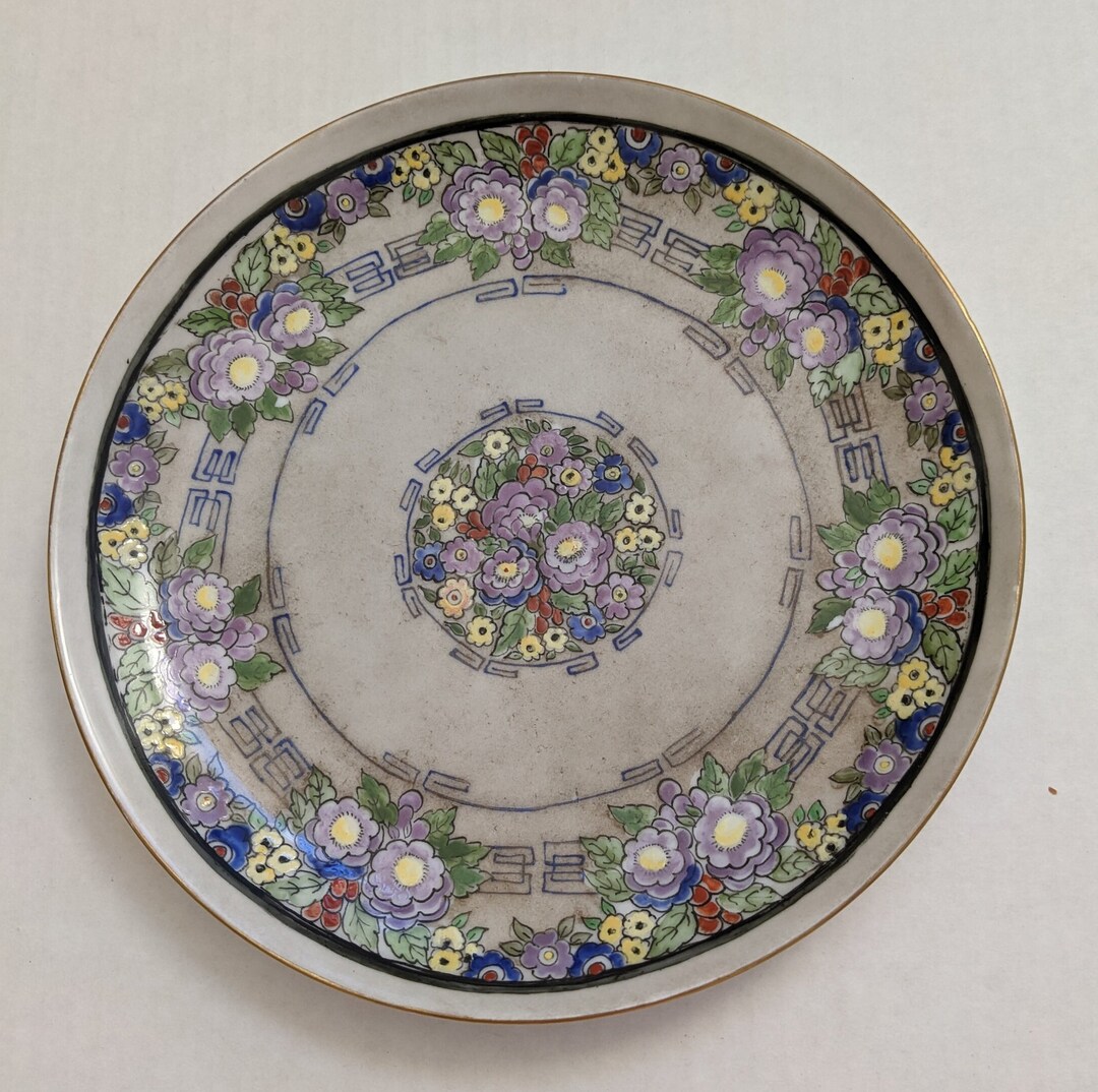 3D Hand Craft/paint Antique PLATE 8"d Favorite Bavaria Germany Floral ...