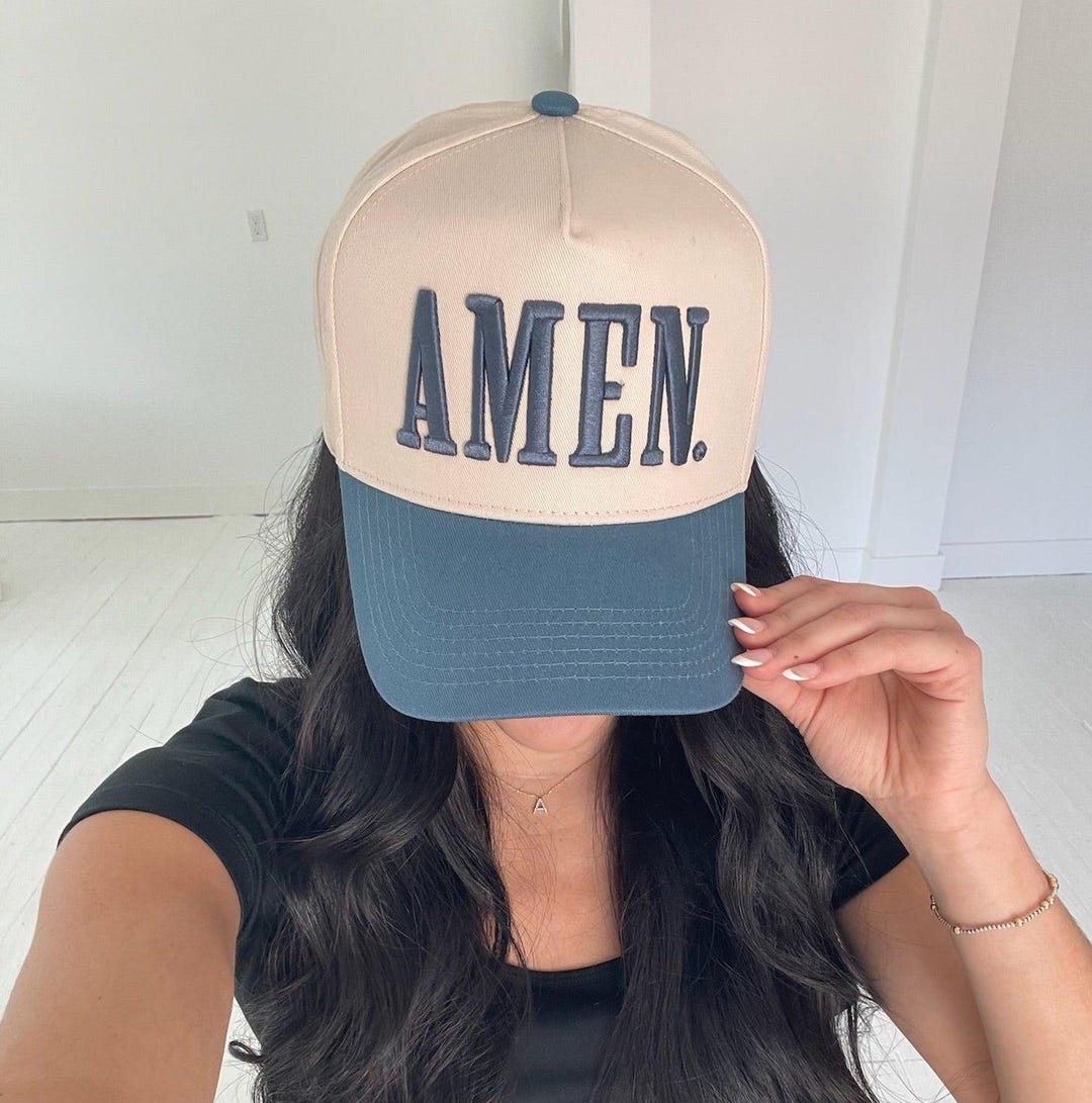 AMEN. - Slate Blue Vintage Trucker Hat - Etsy