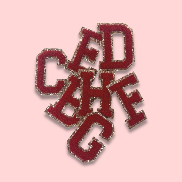 Red Glitter Letters - Etsy