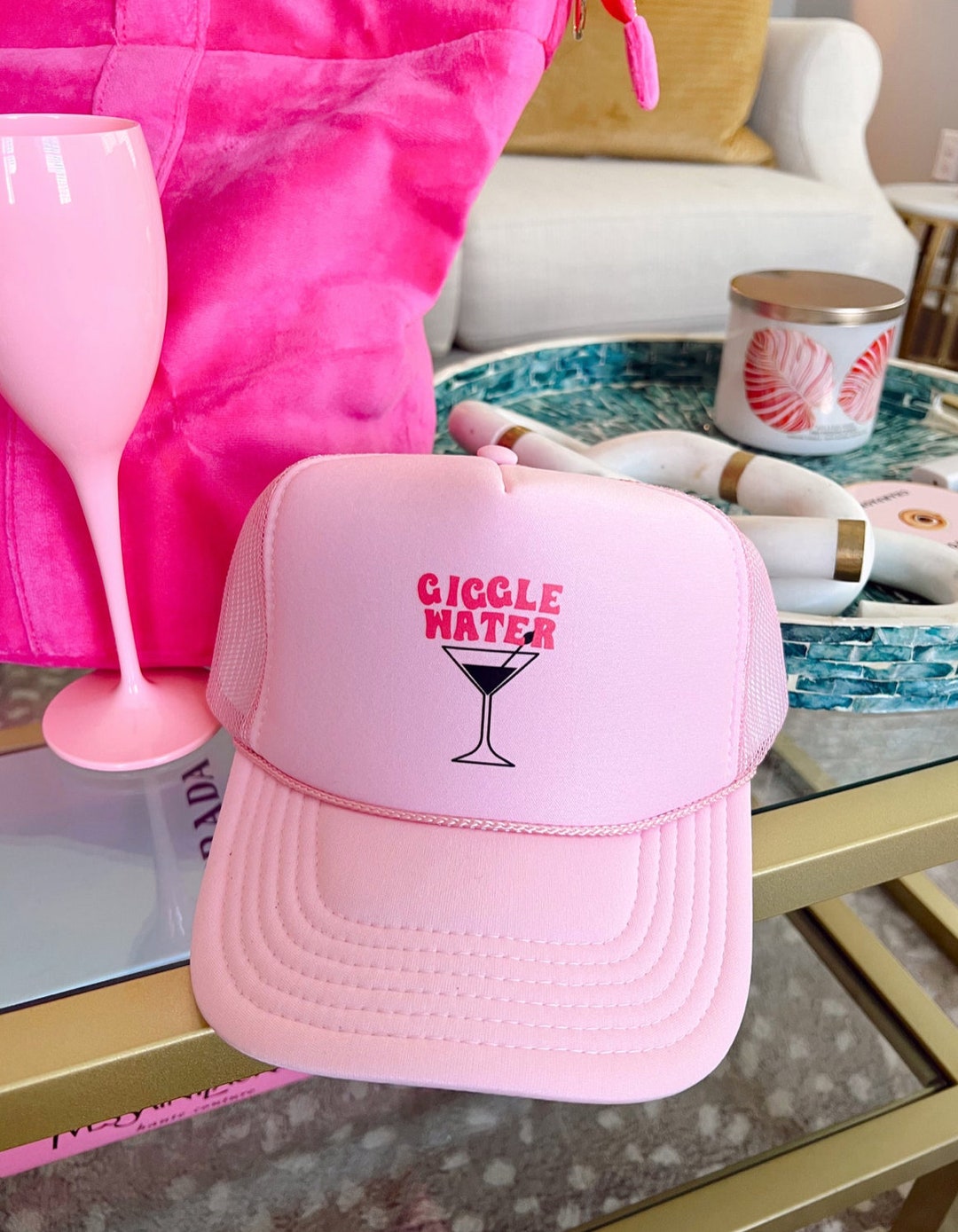 Giggle Water Trucker Hat - Etsy