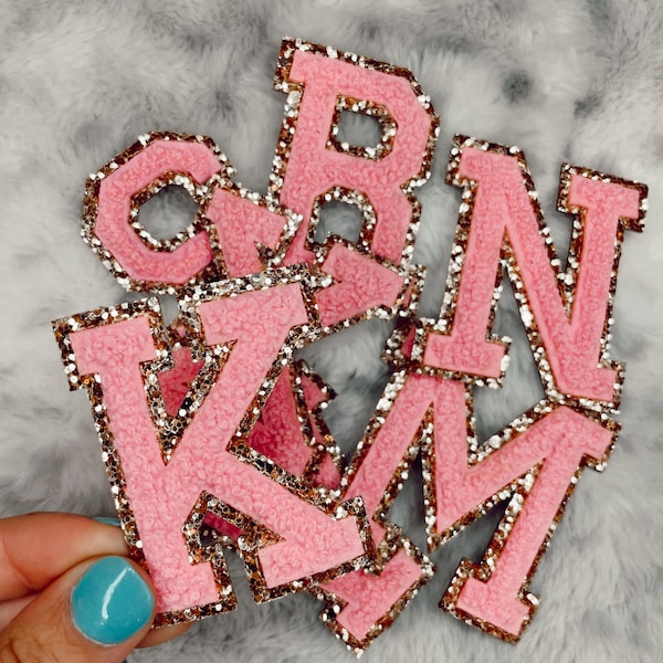 Hot Pink Patch Letters - Etsy