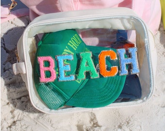 Beach Sun Swim Bag Bikini SPF Clear Pouch Bag Clear Letter - Etsy