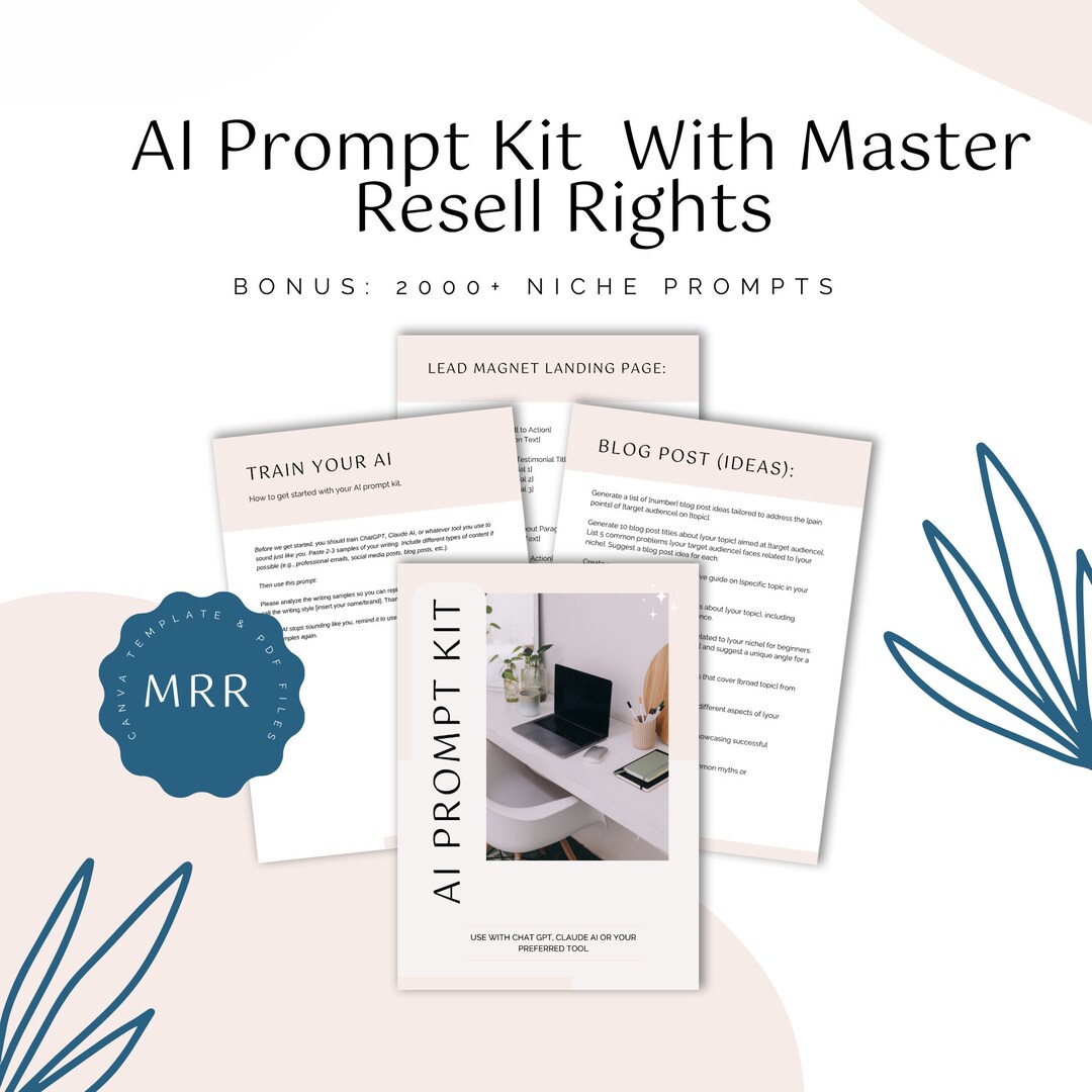 AI Prompt Kit With MRR & PLR Bonus: 2000 Niche Prompts Business ...