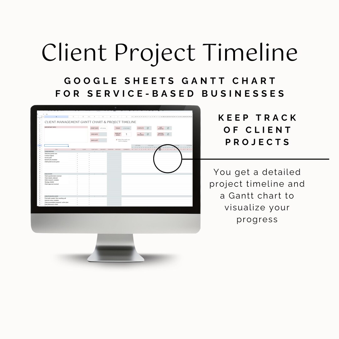 Client Project Tracker & Gantt Tracker for Service-based Businesses W ...