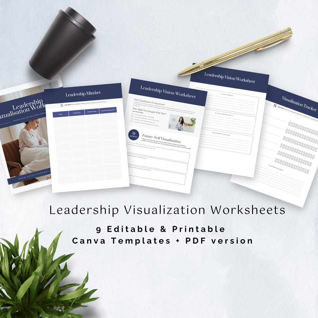 Leadership Visualization Workbook for Coaches: Canva Coaching Templates ...