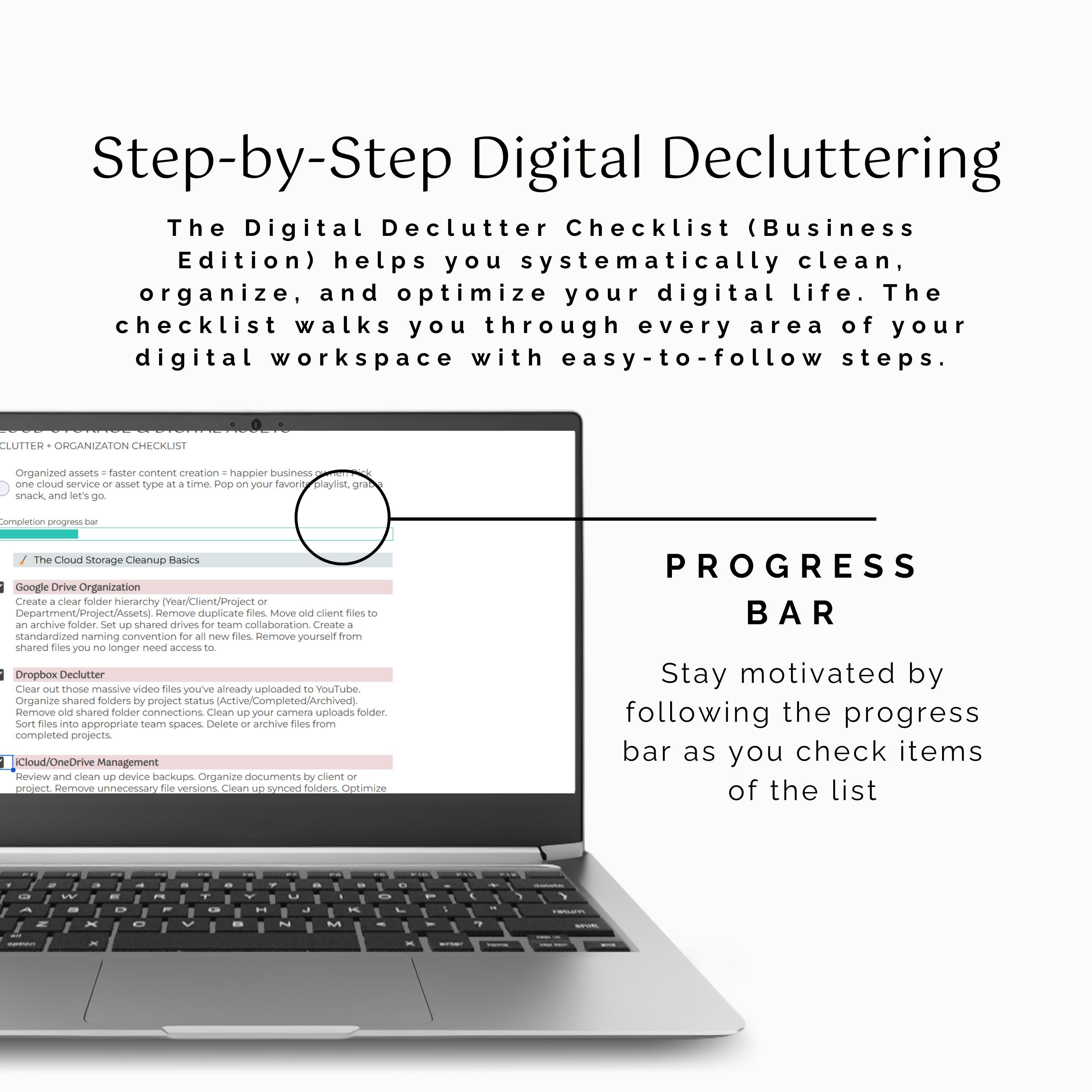 Editable Digital Declutter Checklist: Spring Clean Your Small Business ...
