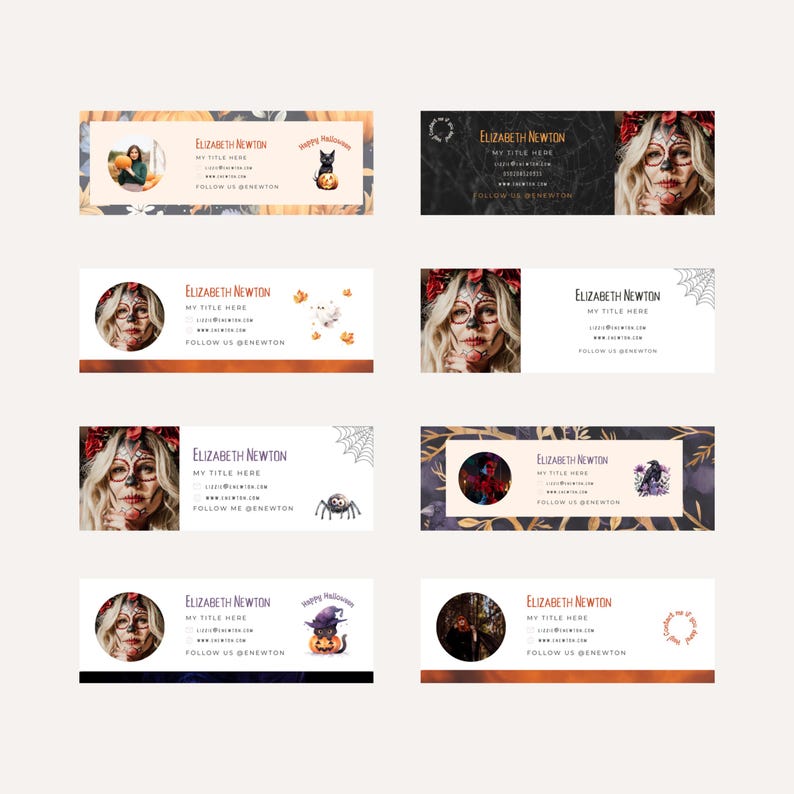 Halloween Email Signature Templates: Spooky Newsletter Branding (canva ...
