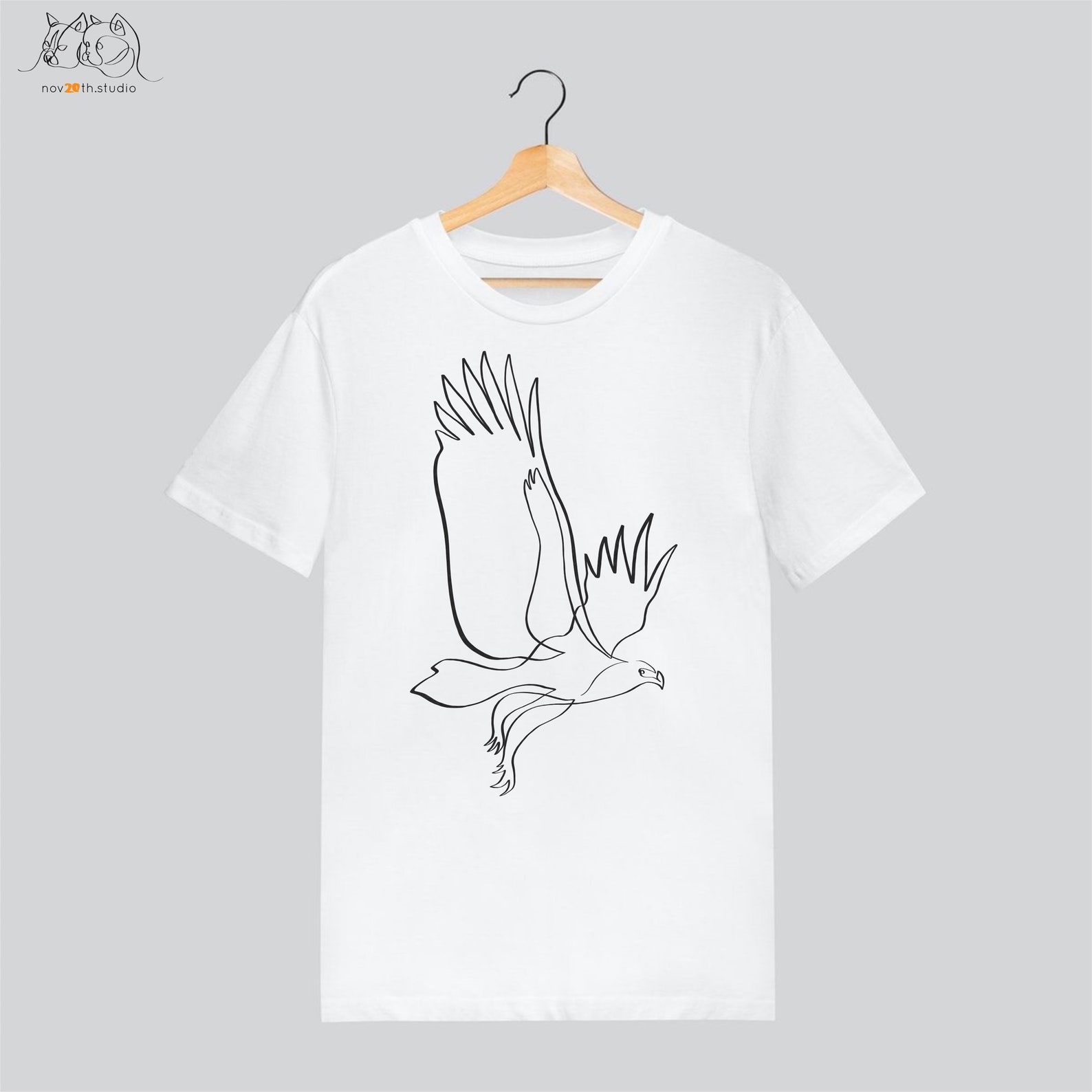 Minimal Hawk Art Svg, Jpeg, Png, One Line Art, Printable Hawk, Hawk ...