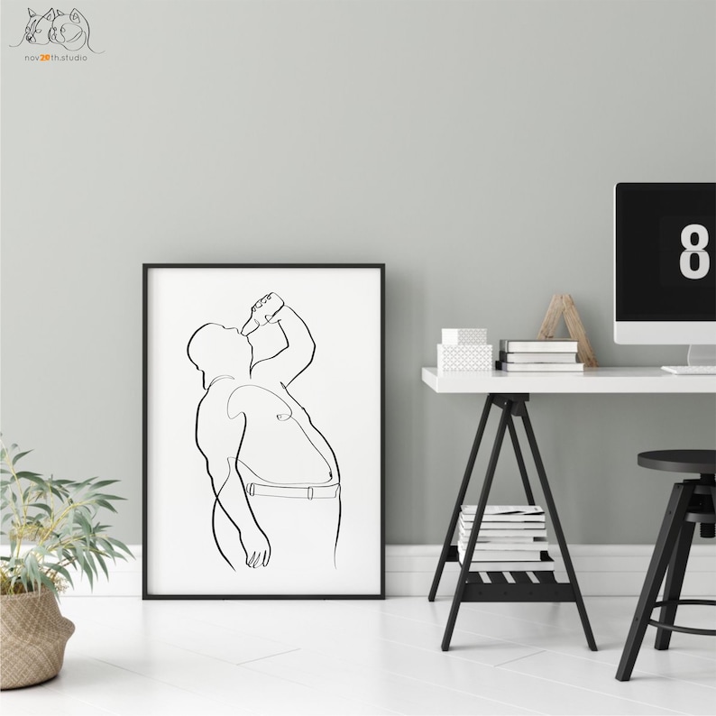 Dad Bod Svg Jpeg Png Father's Day Svg One Line Art - Etsy