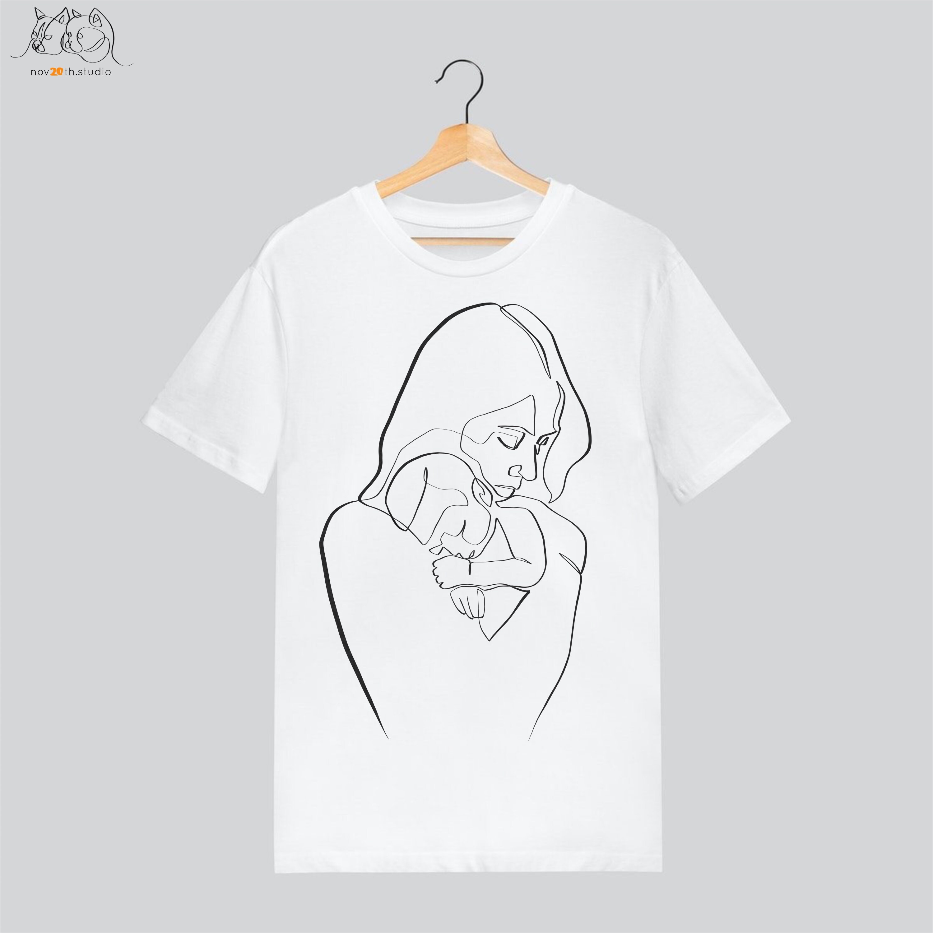 Mom Svg, Jpeg, Png, One Line Art, Mom and Baby, Mothers Day Gifts, Mom ...