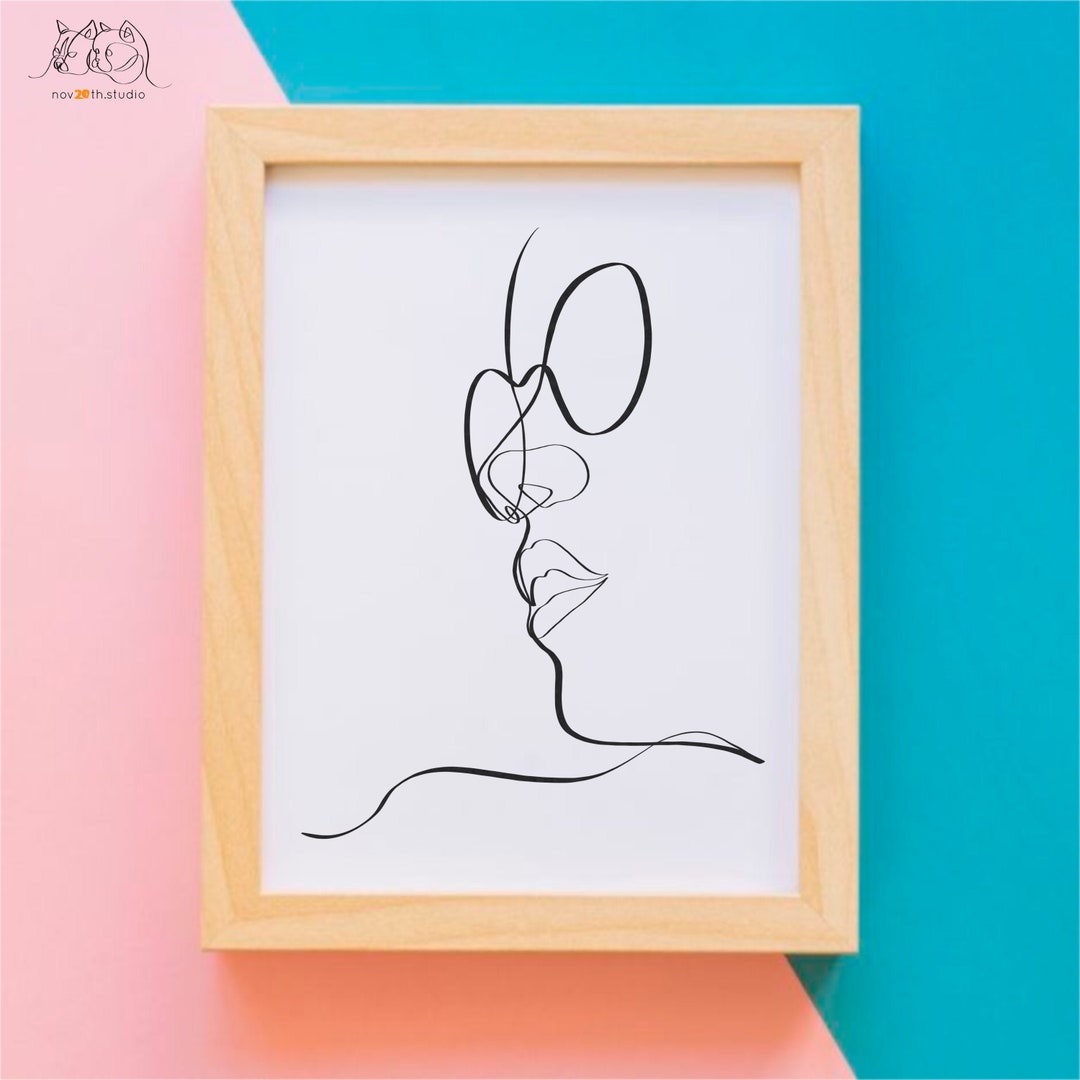 Woman Face Svg, Jpeg, Png, One Line Art, Beautiful Face Svg, Girl Face ...