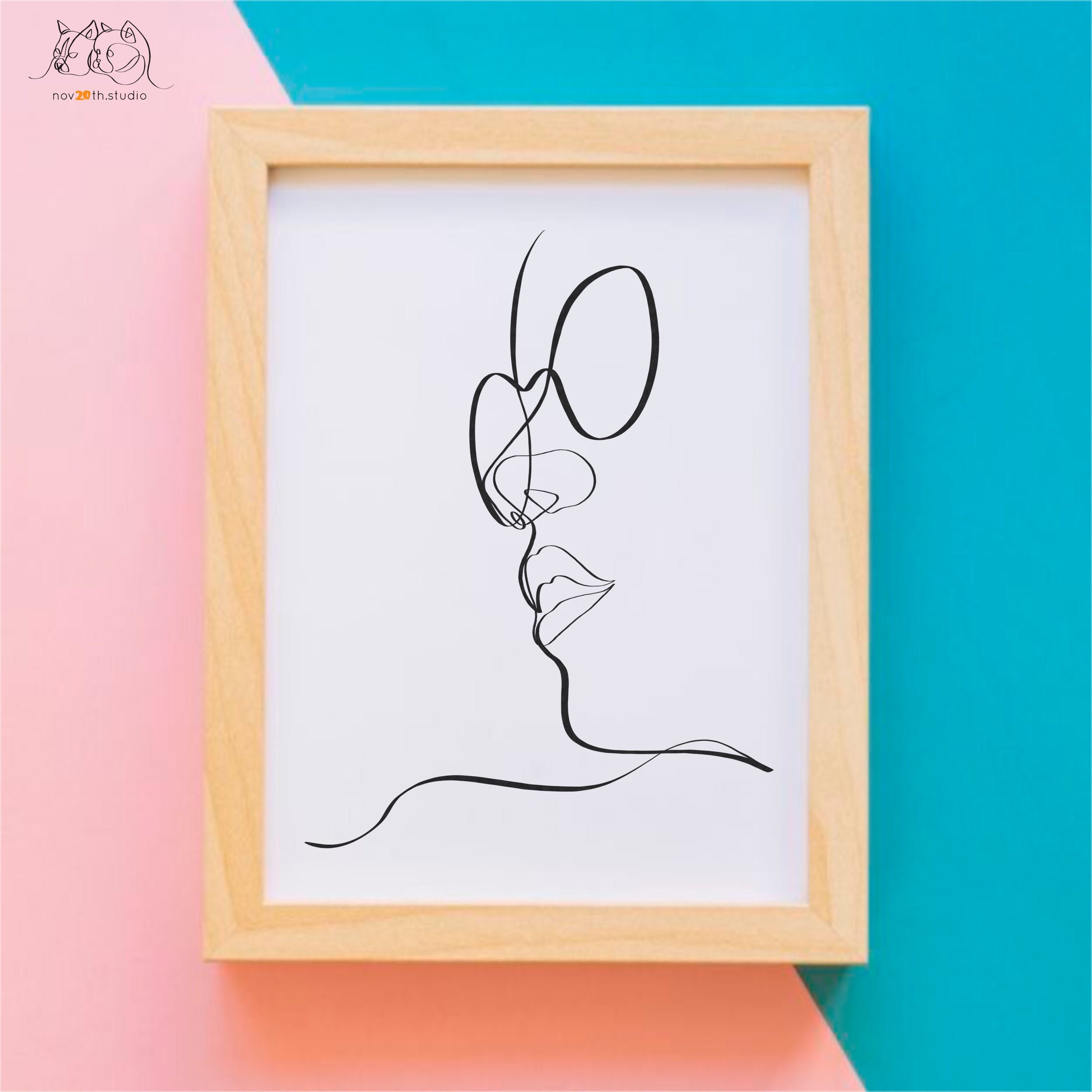 Woman Face Svg, Jpeg, Png, One Line Art, Beautiful Face Svg, Girl Face ...