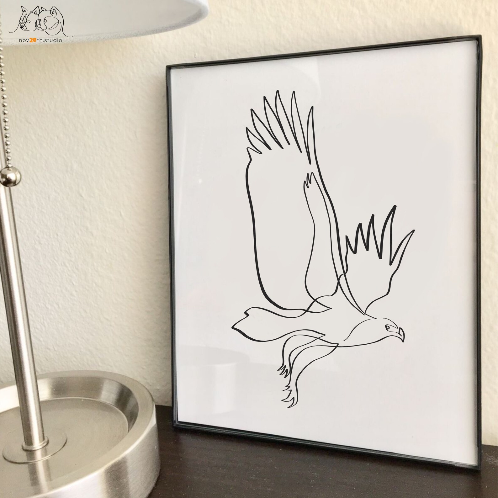 Minimal Hawk Art Svg Jpeg Png One Line Art Printable Hawk - Etsy