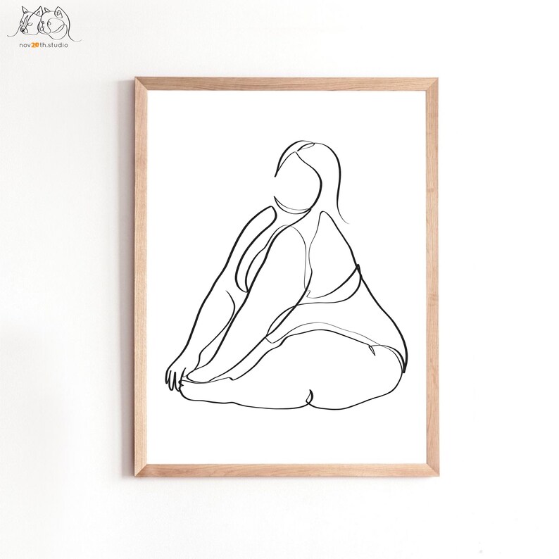 Instant Download Curvy Body Woman Art, One Line Art, Minimalist Art ...