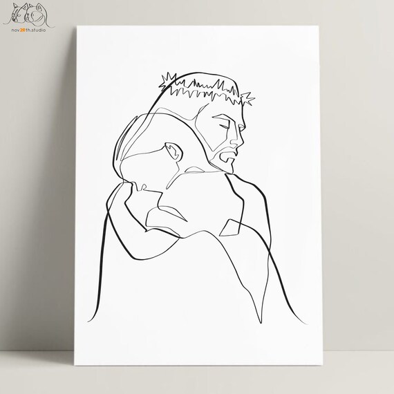 Jesus's Hug Svg Jpeg Png One Line Art God's Hug - Etsy