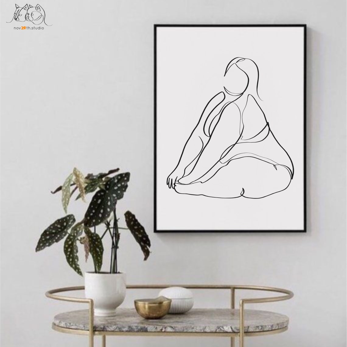 Instant Download Curvy Body Woman Art One Line Art | Etsy UK