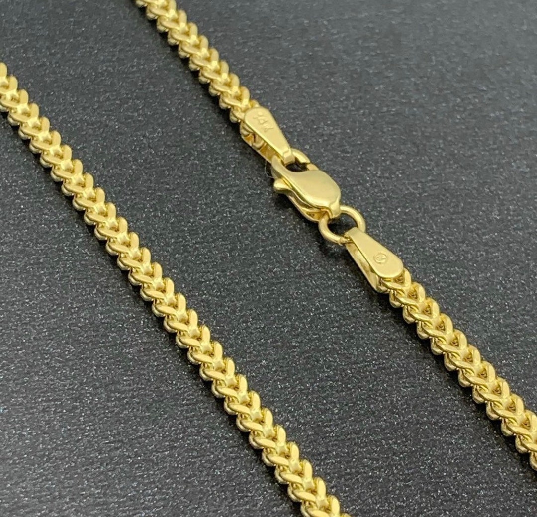 14k Franco Gold Chain, Solid Gold Chain 14k Franco Chain, Gold Franco ...