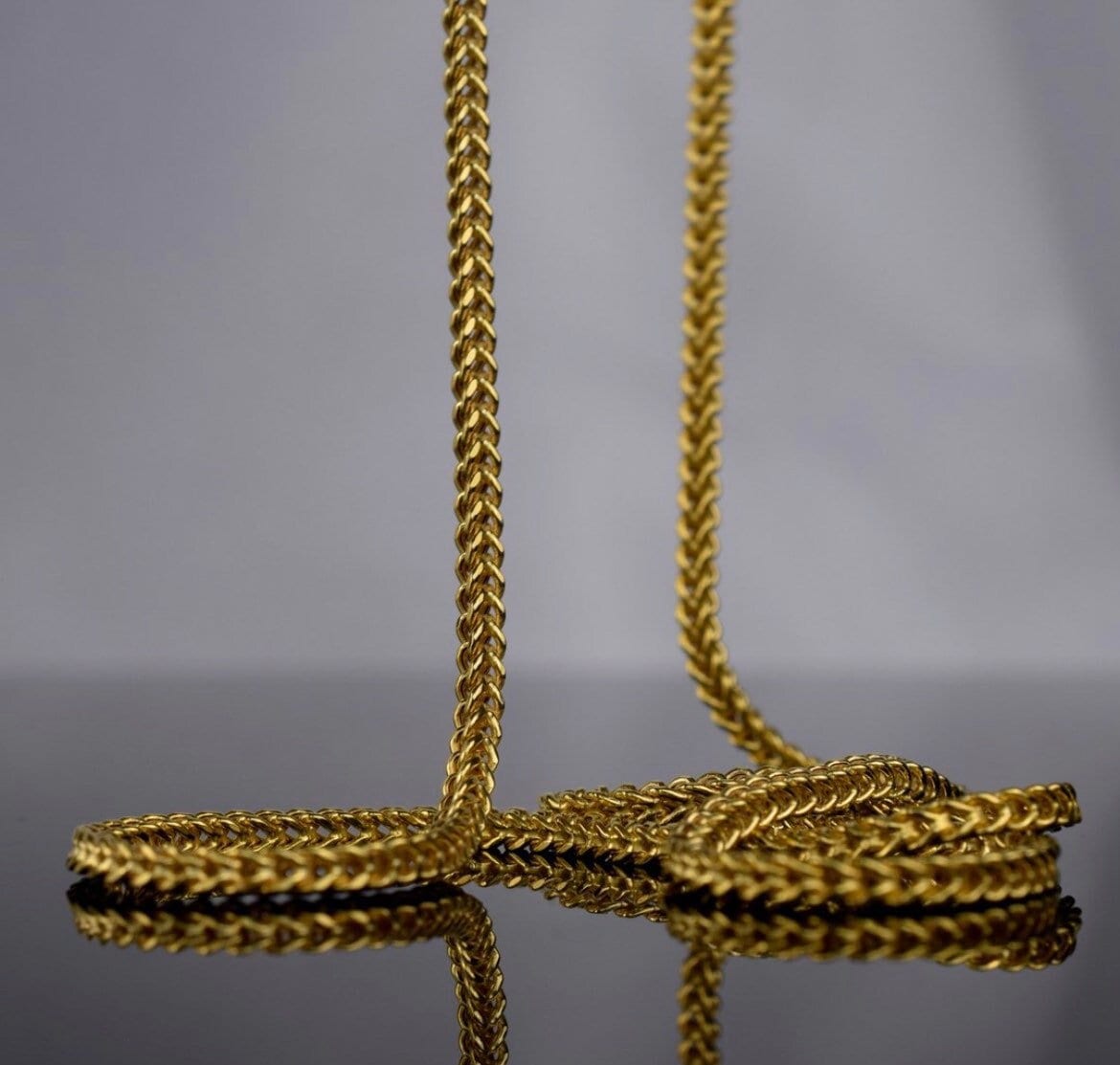 18k Solid Gold Foxtail Chain Foxtail Chain Foxtail Necklace - Etsy