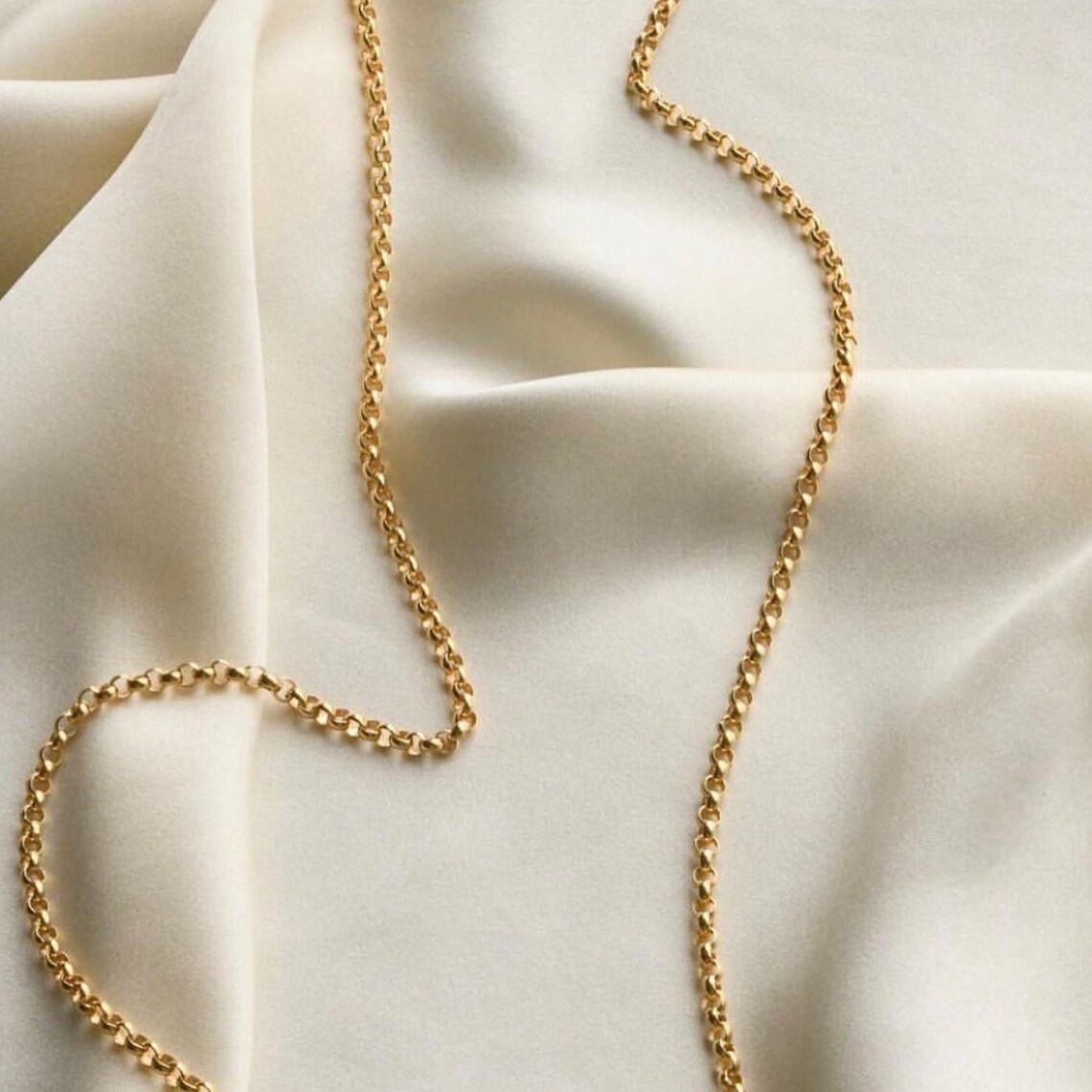 18k Solid Gold Rolo Chain 18k Gold Rolo Chain Gold Rolo - Etsy Canada
