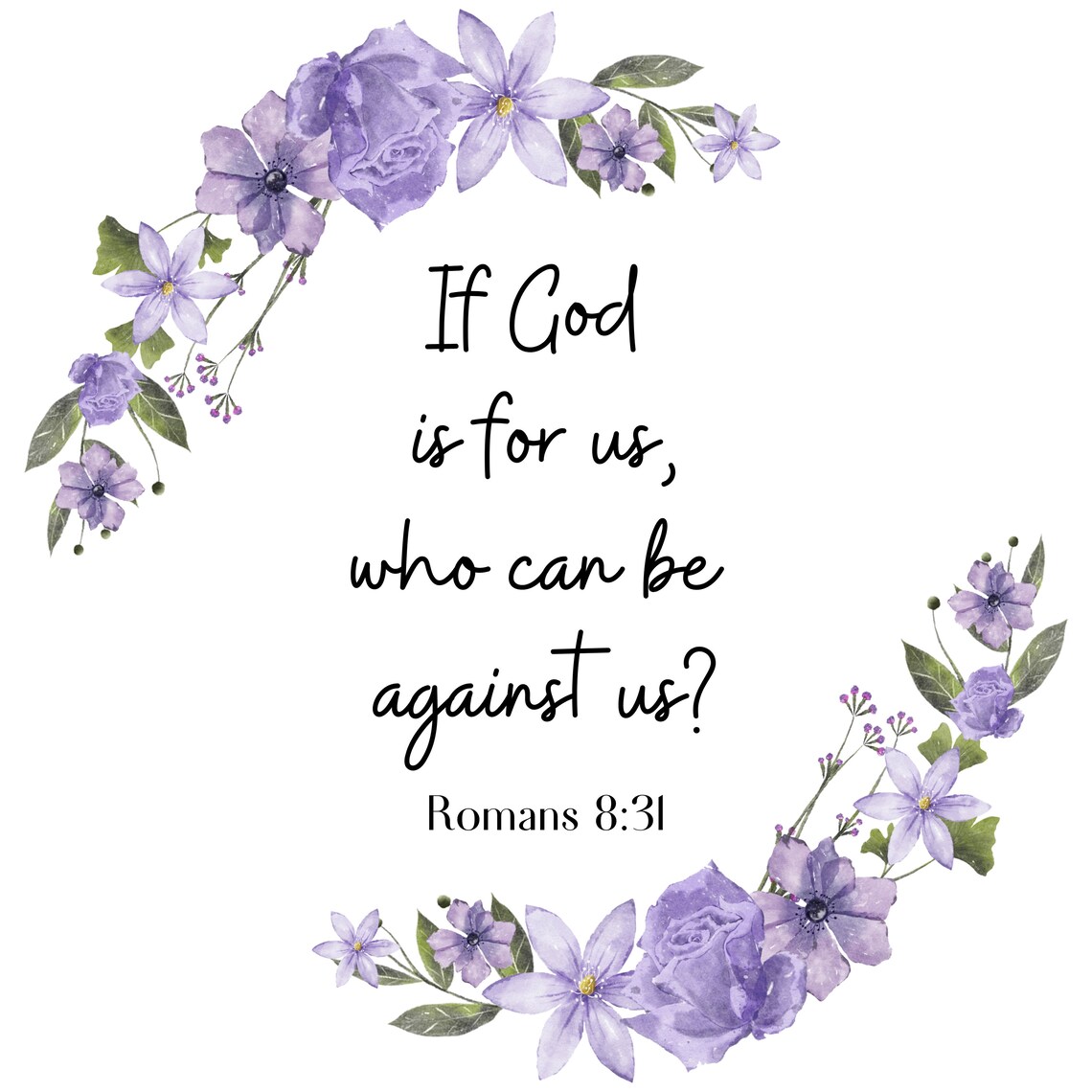 Romans 8:31 PNG, If God is for Us Who Can Be Against Us?, Bible Verse ...
