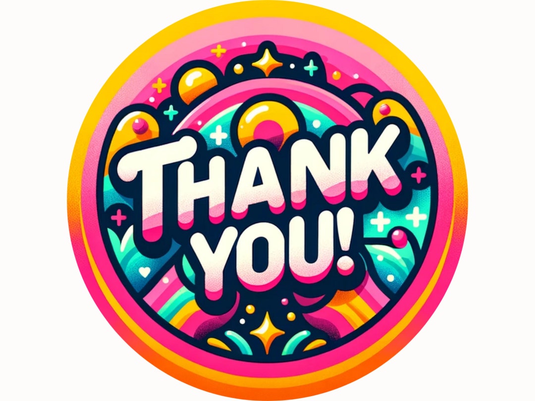 Circle Thank You PNG, Small Business, Thank You Sticker Design ...