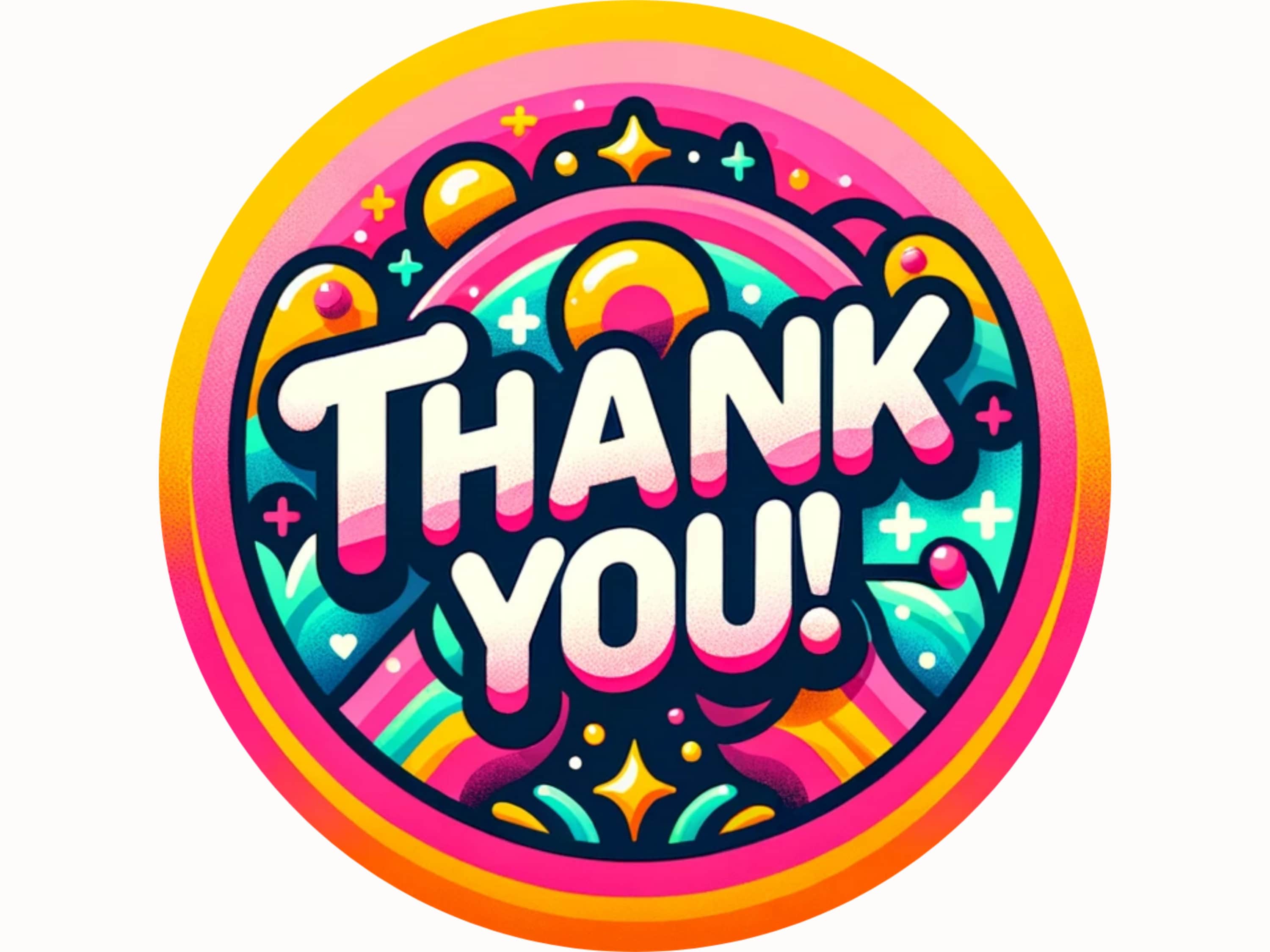 Circle Thank You PNG, Small Business, Thank You Sticker Design ...