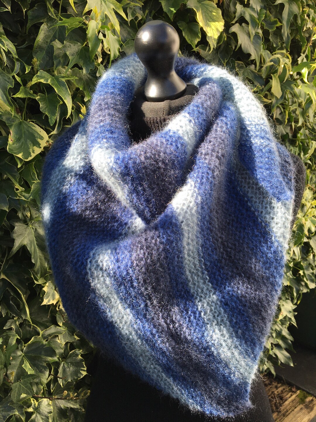 Mohair and Silk Triangle Scarf Shawl Neck Warmer Wrap - Etsy