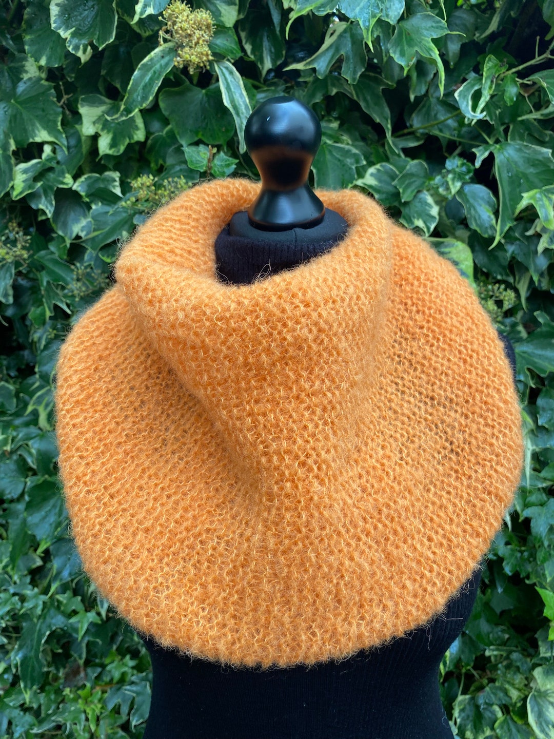 Alpaca and Silk Triangle Scarf Neck Warmer Knitted Wrap - Etsy