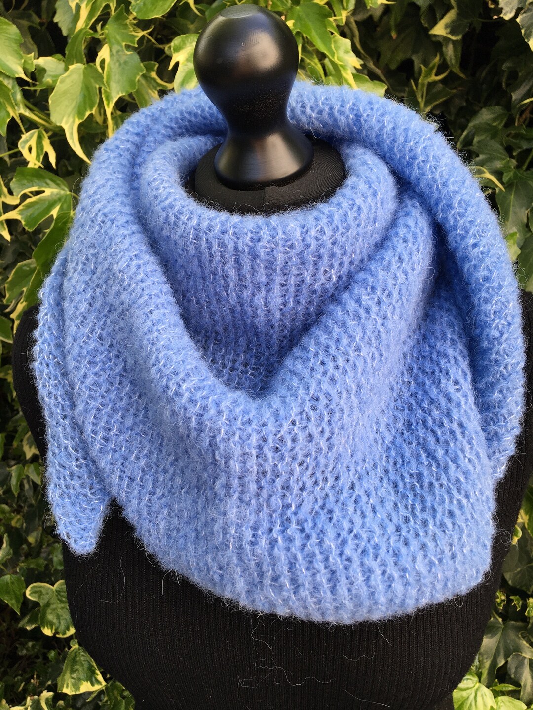 Alpaca and Silk Triangle Scarf Neck Warmer Knitted Wrap - Etsy