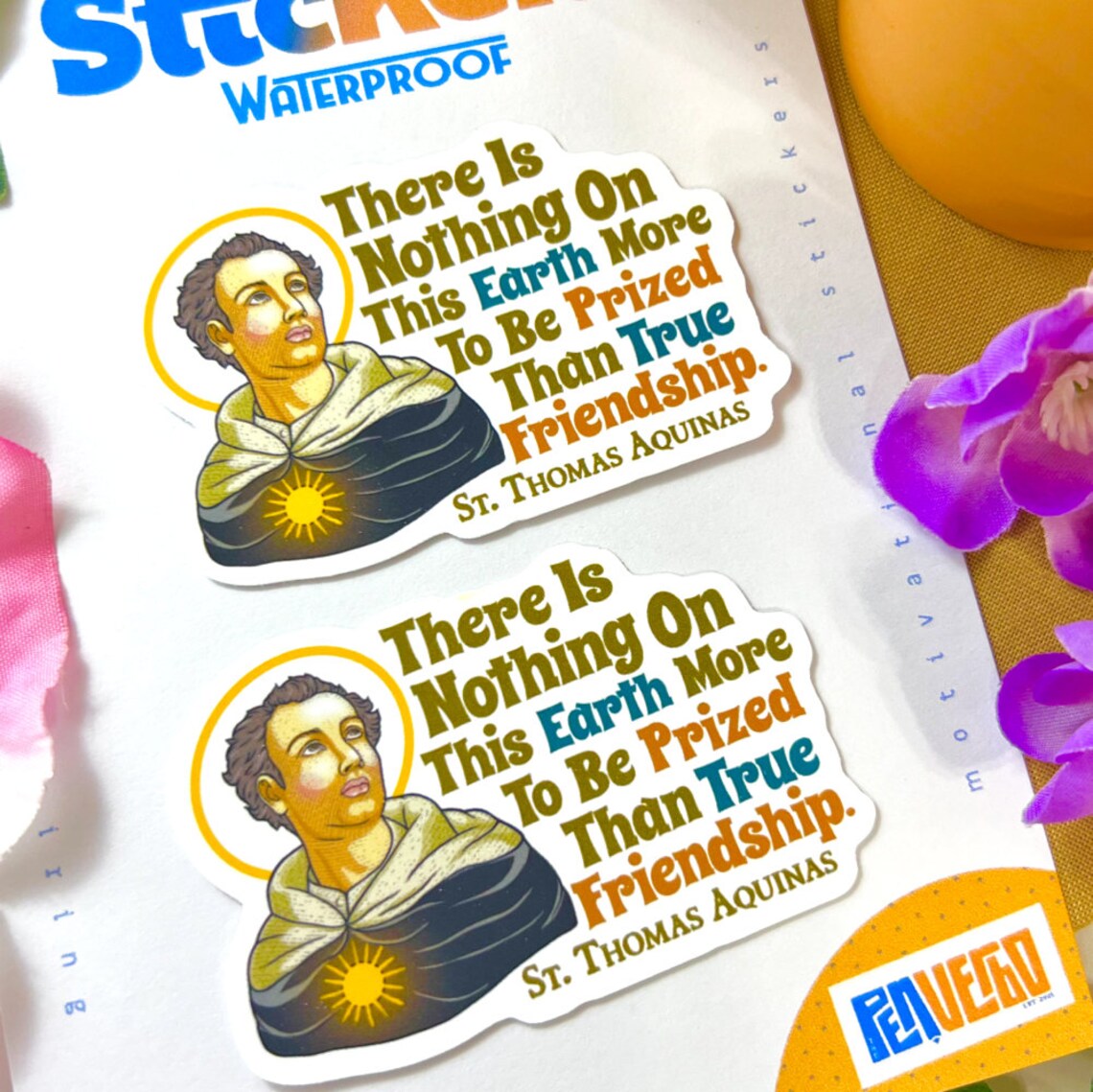 Saint Thomas Aquinas Quote Sticker | True Friendship | Catholic Gifts ...