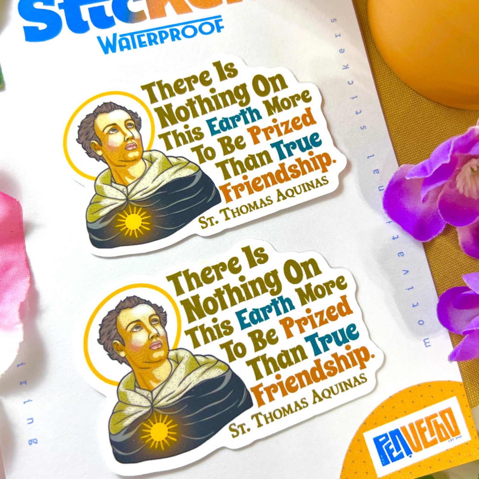 Saint Thomas Aquinas Quote Sticker | True Friendship | Catholic Gifts ...