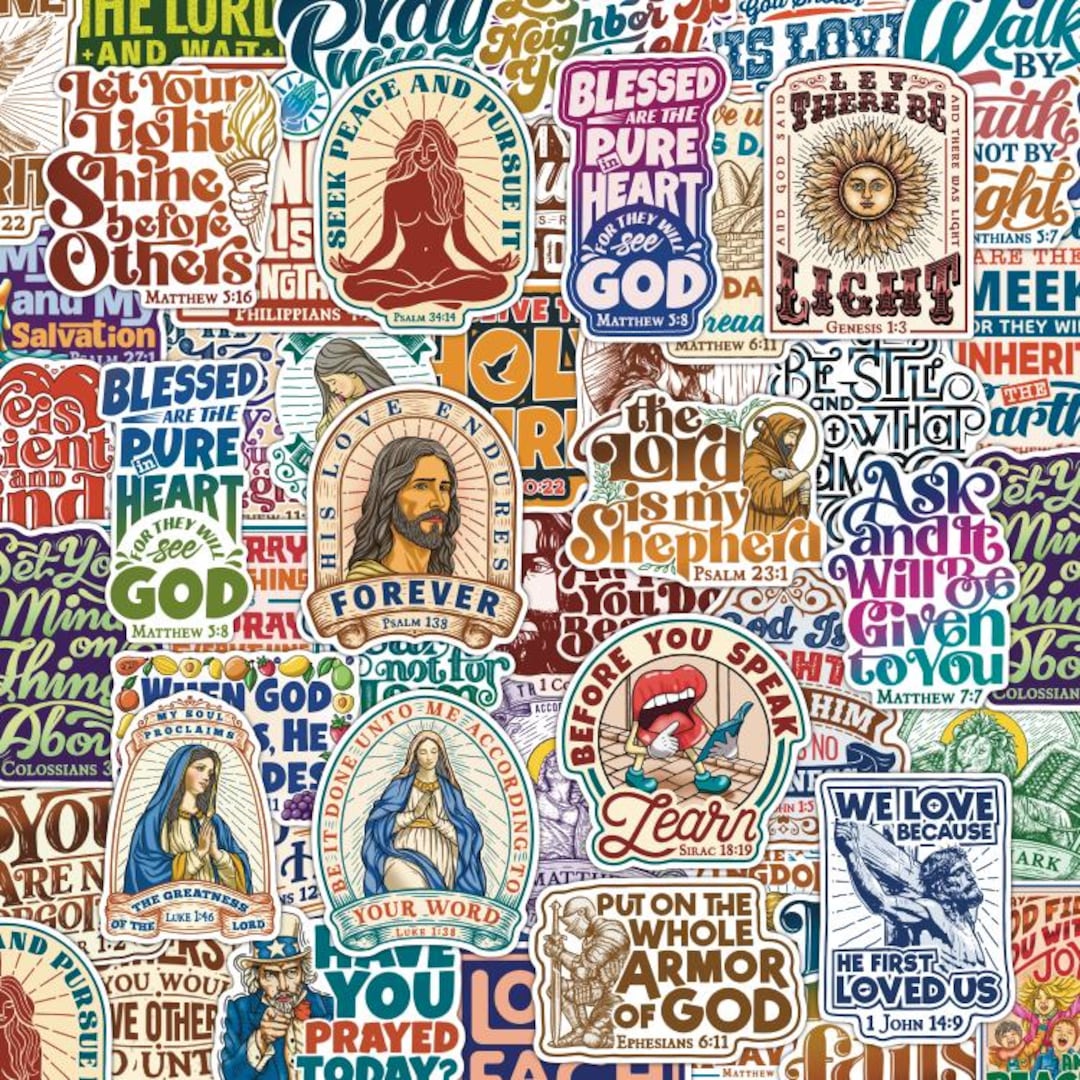 Inspirational Bible Verse Stickers 2pcs - 100pcs | Inspirational Gifts ...