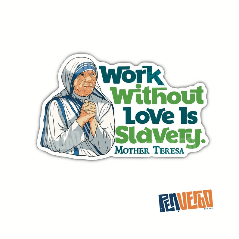 Mother Teresa of Calcutta Quote Sticker 2pcs | Inspirational Message ...