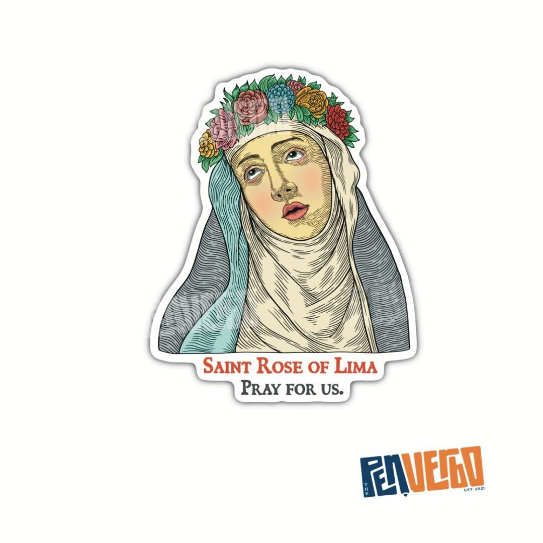 Saint Rose of Lima Sticker Decal 2pcs | Catholic Sticker | Saint ...