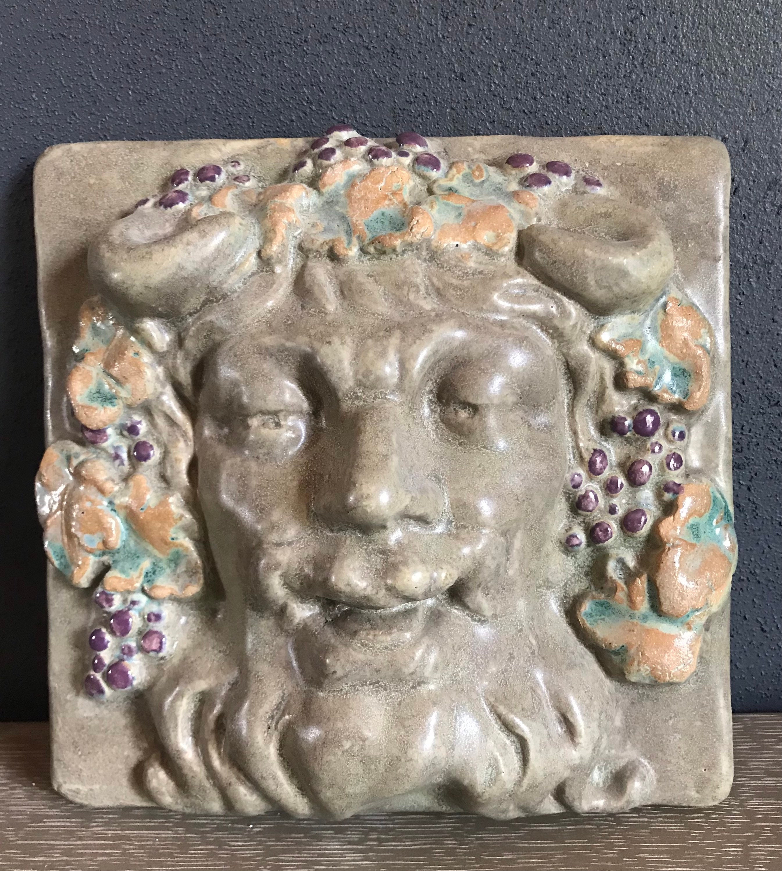 Bacchus/dionysus Green-man Tile the God of - Etsy