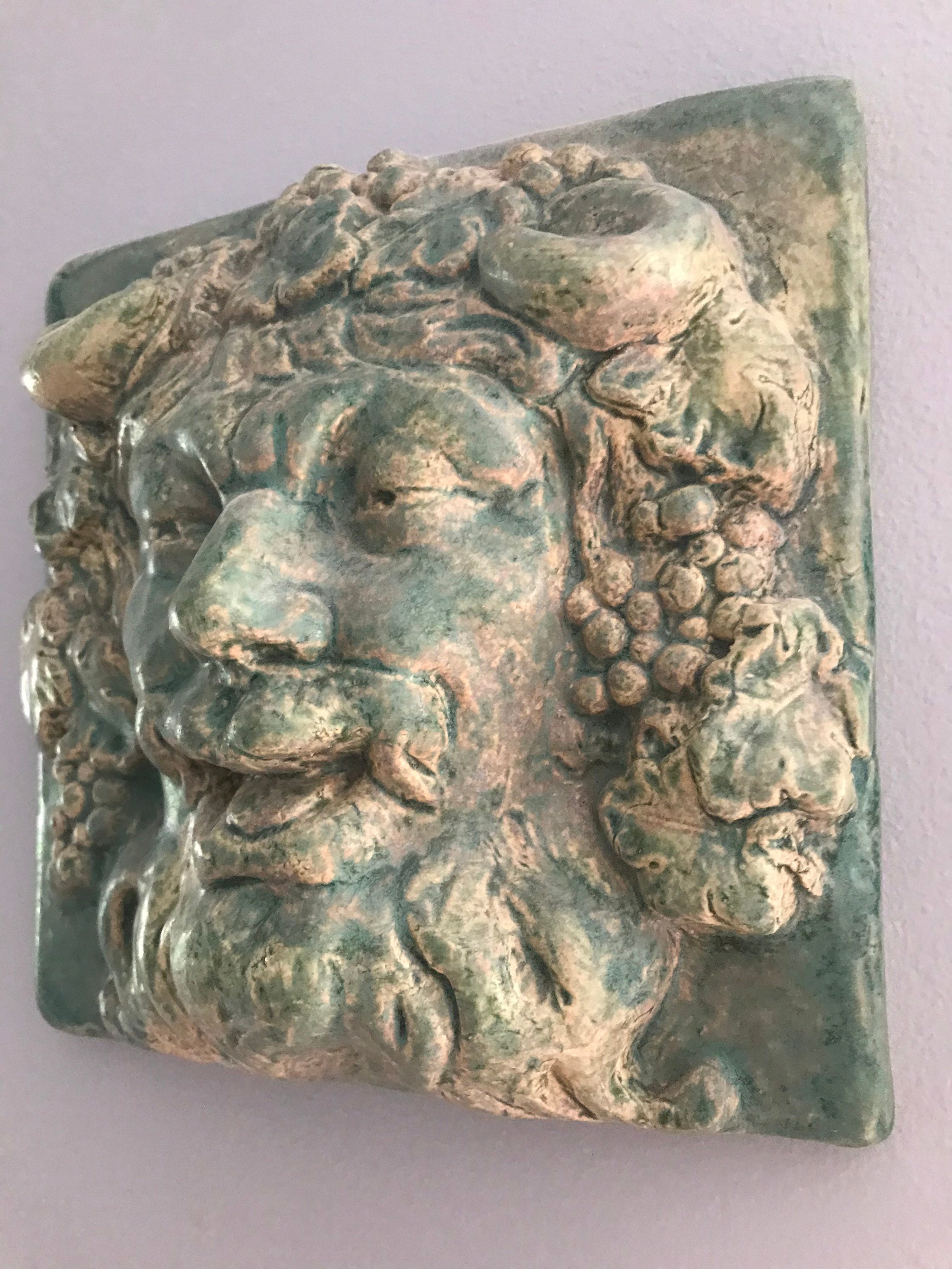 Bacchus/dionysus Green-man Tile the God of - Etsy