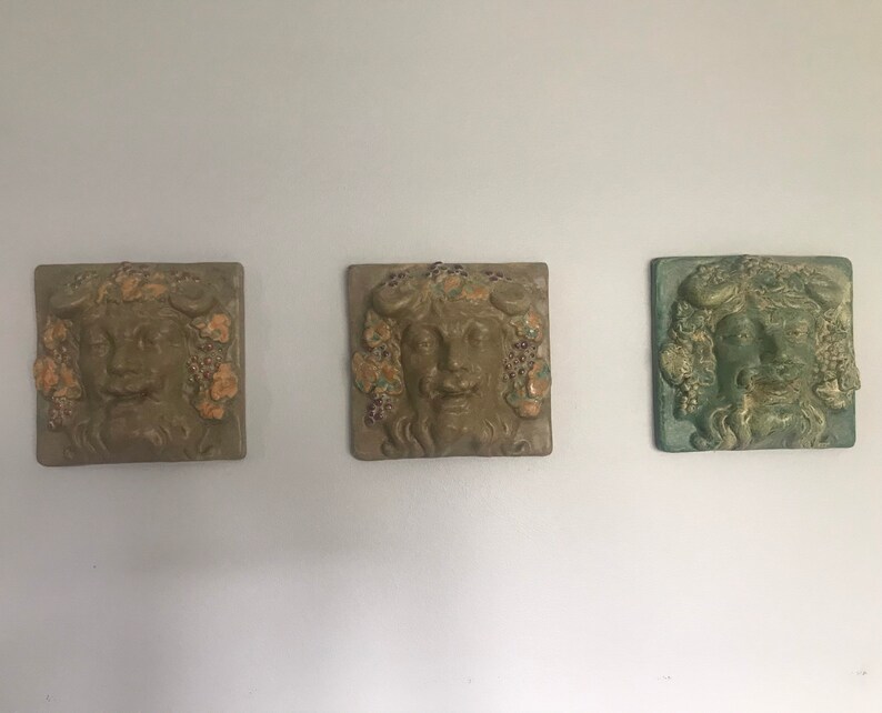 Bacchus/dionysus Green-man Tile the God of - Etsy