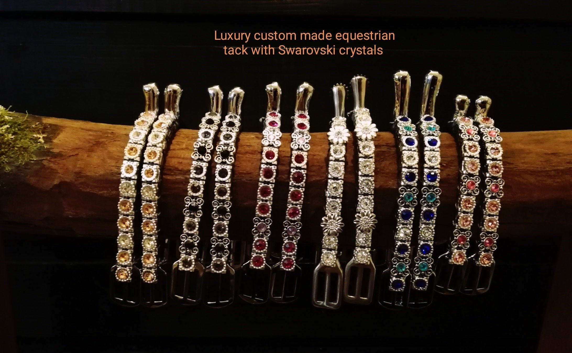 Luxury Custom Made Riding Spurs With Swarovsky Crystals - Etsy
