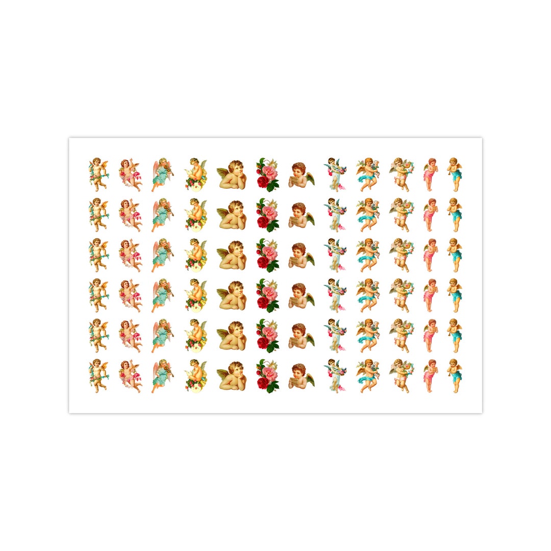 Cherub Angel Nail Decals – Waterslide Cloud Nail Art - Etsy
